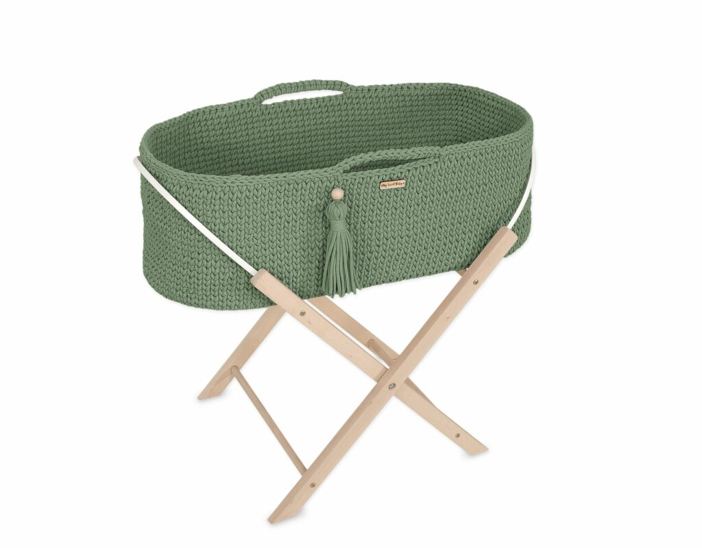 Moseskorb in BOHO Stil handgefertigt mit Matratze